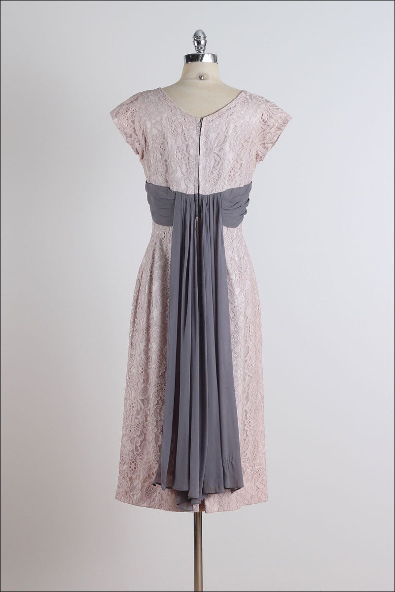 Vintage 1950s Emma Domb Lace Dress For Sale at 1stDibs
