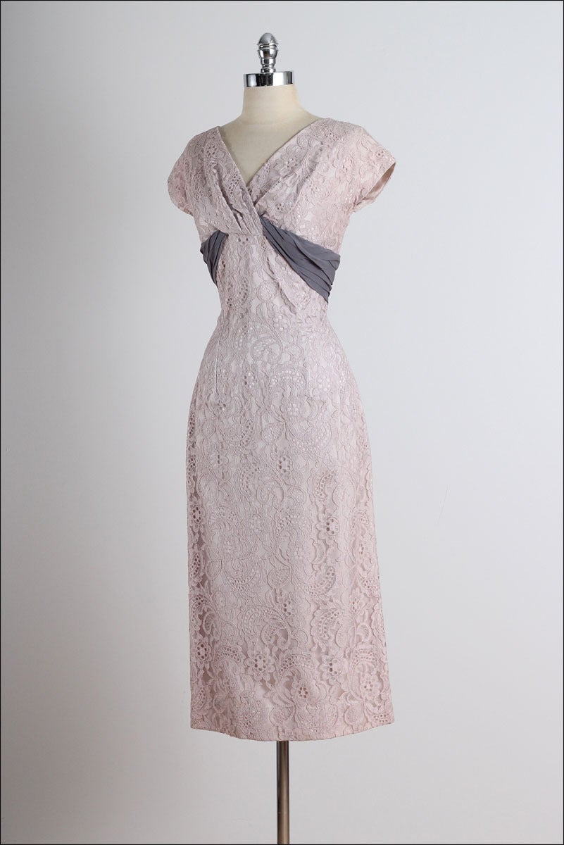 Vintage 1950s Emma Domb Lace Dress For Sale at 1stDibs