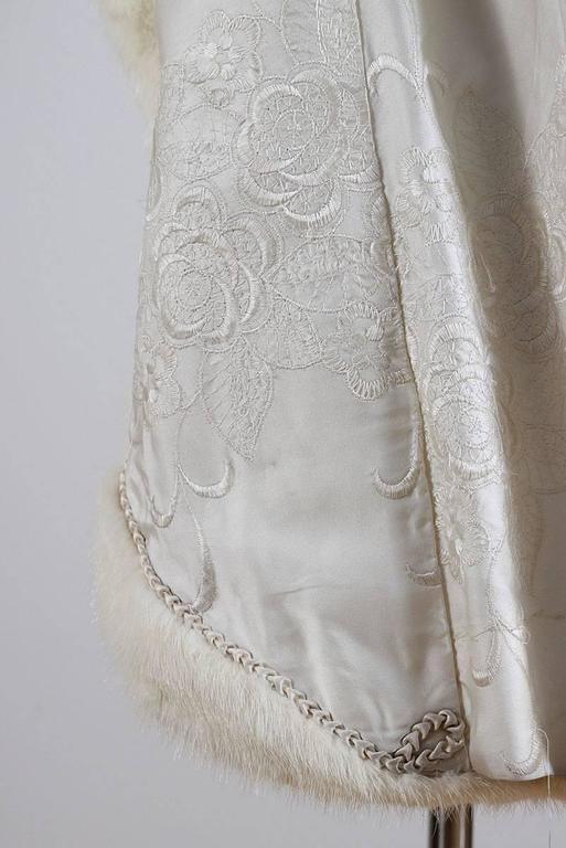 Vintage 1930s White Mink Princess Coat For Sale at 1stDibs