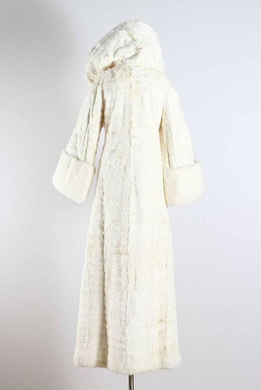 Vintage 1930s White Mink Princess Coat For Sale at 1stDibs