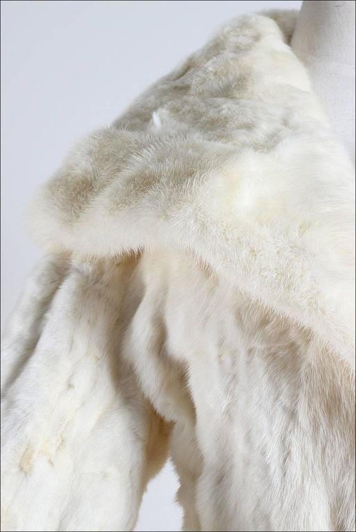 Vintage 1930s White Mink Princess Coat For Sale at 1stDibs