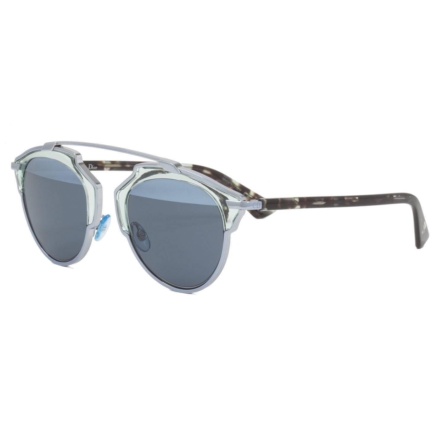 DIOR So Real Aqua Blue and Havana Sunglasses (KLY8N) at 1stDibs