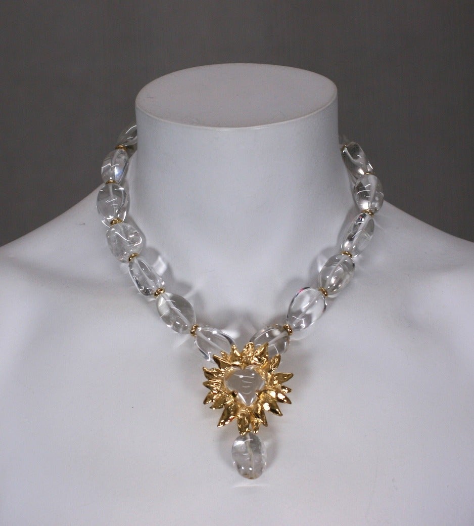 Robert Goossens Rock Crystal Heart Necklace at 1stDibs
