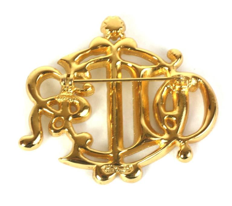 Christian Dior Pave Insignia Brooch at 1stDibs