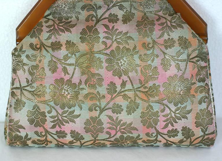 Art Deco Lame and Diamond Evening Bag For Sale at 1stDibs