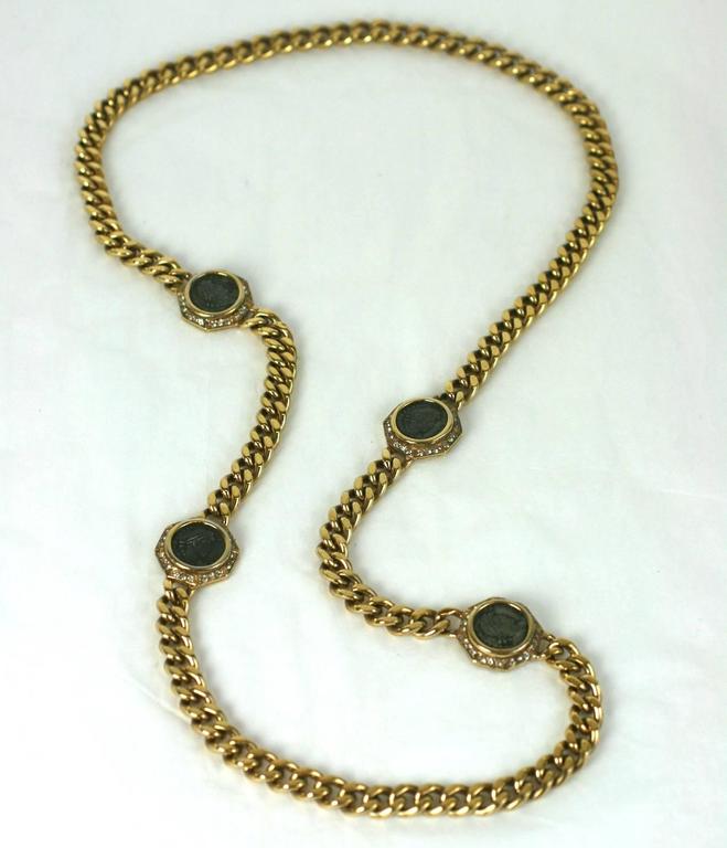 Ciner Ancient Coin Chain Necklace at 1stDibs