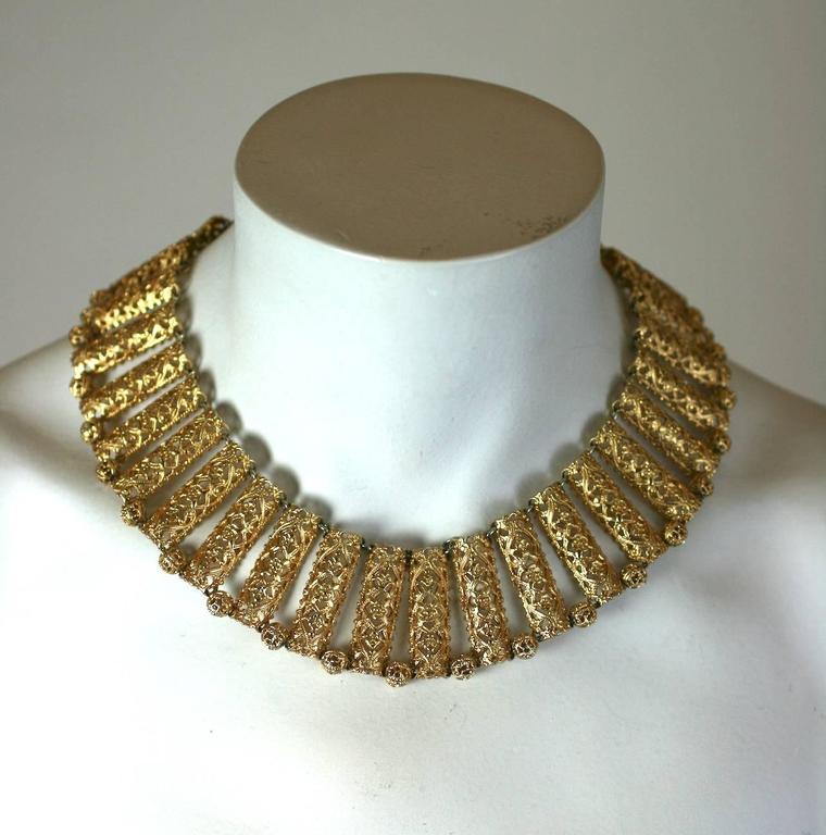 Napier Gilt Filigree Bib at 1stDibs