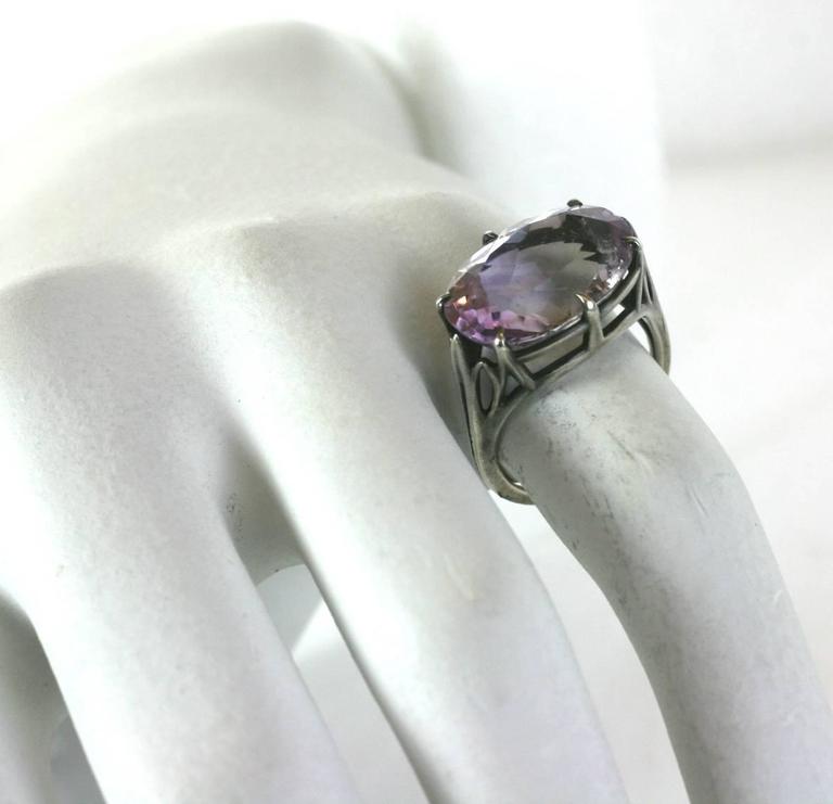 Elegant Art Deco Amythest Ring For Sale at 1stDibs