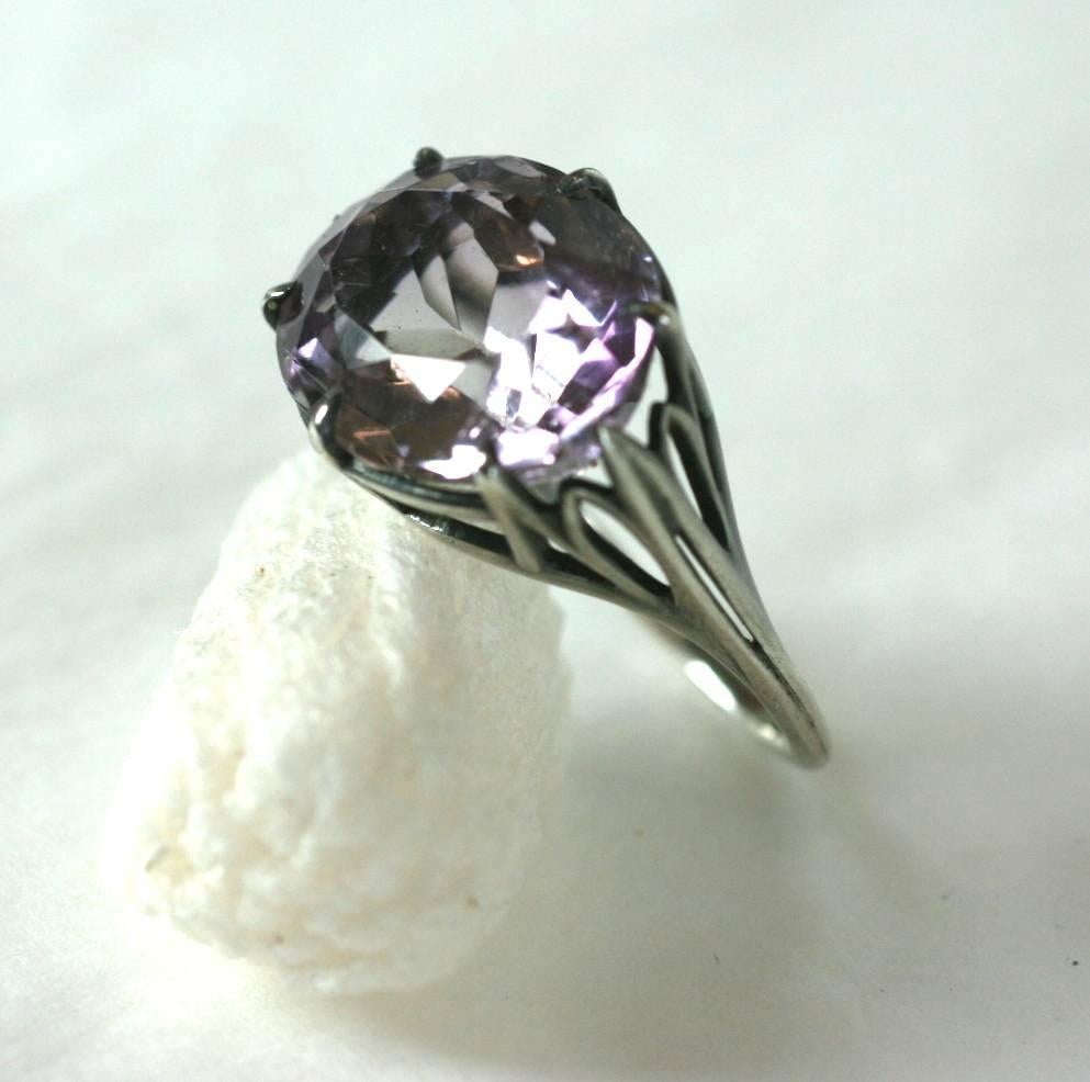 Elegant Art Deco Amythest Ring For Sale at 1stDibs