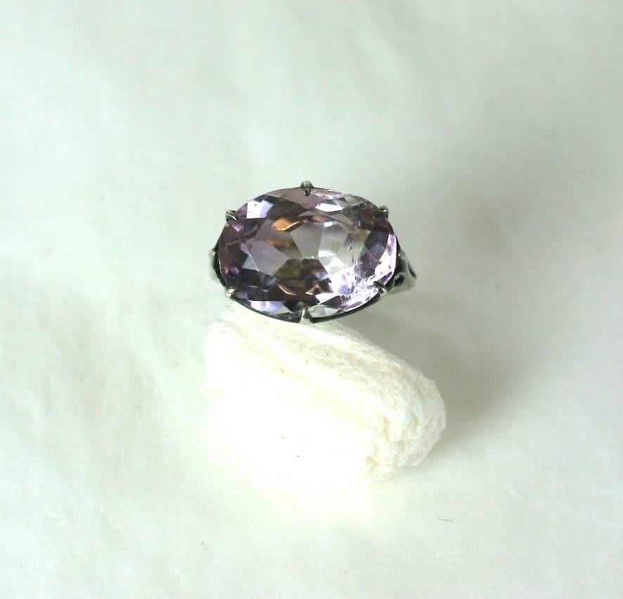 Elegant Art Deco Amythest Ring For Sale at 1stDibs