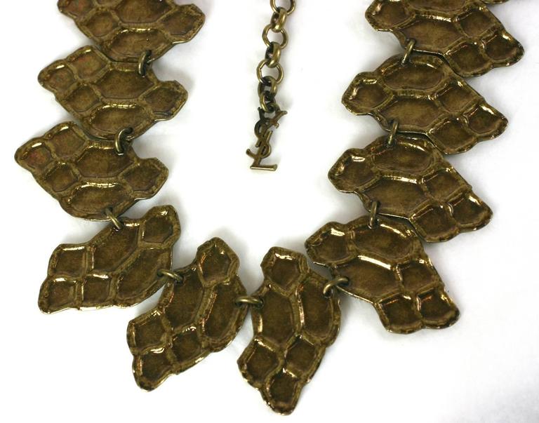 Yves Saint Laurent Gilt Bronze Link Belt For Sale at 1stDibs | ysl ...