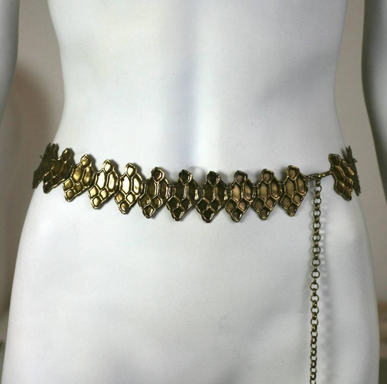 Yves Saint Laurent Gilt Bronze Link Belt For Sale at 1stDibs | ysl ...