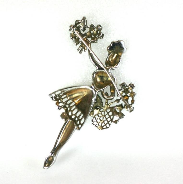 Trifari Sterling Alfred Philippe Riviera"Flower Seller" Brooch For Sale ...