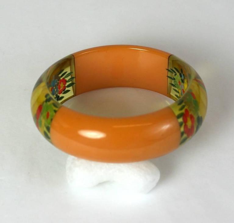 Rare and Unusual Reverse Carved Bakelite Bangle For Sale at 1stDibs ...