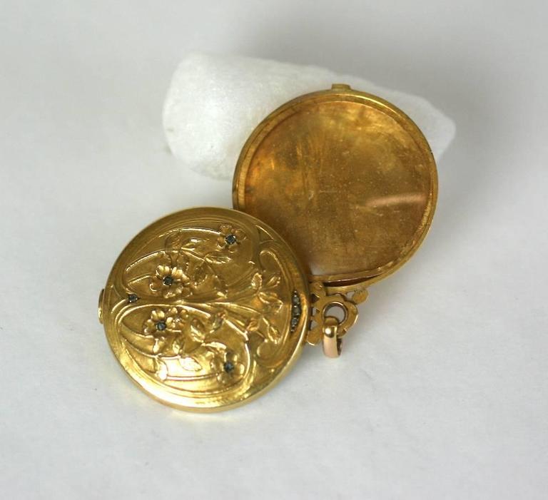 French Art Nouveau Picture and Mirror Locket at 1stDibs