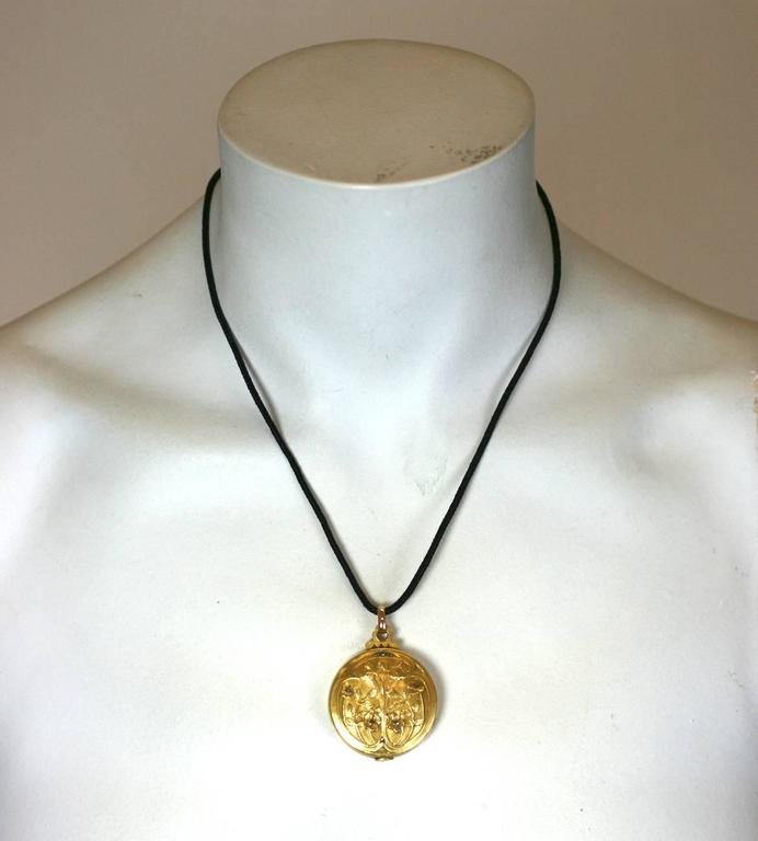 French Art Nouveau Picture and Mirror Locket at 1stDibs