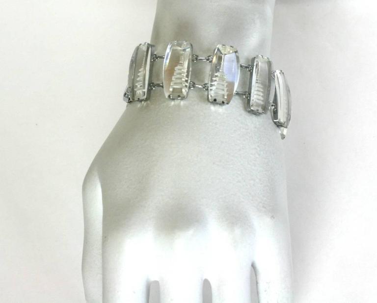 Japanese Sterling and Crystal Pagoda Bracelet For Sale at 1stDibs ...