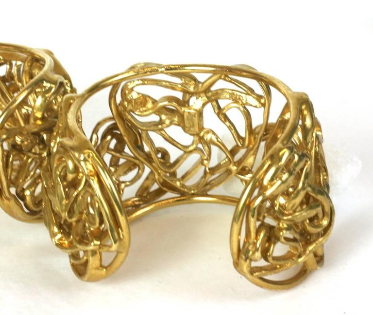 Yves Saint Laurent Sculptural Heart Cuffs For Sale at 1stDibs