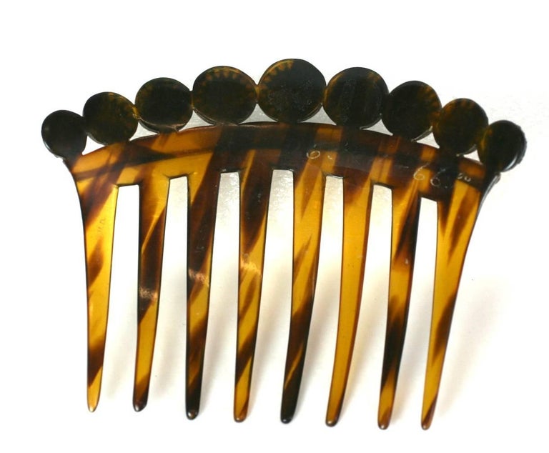 Art Deco Pave Ball Comb For Sale at 1stDibs