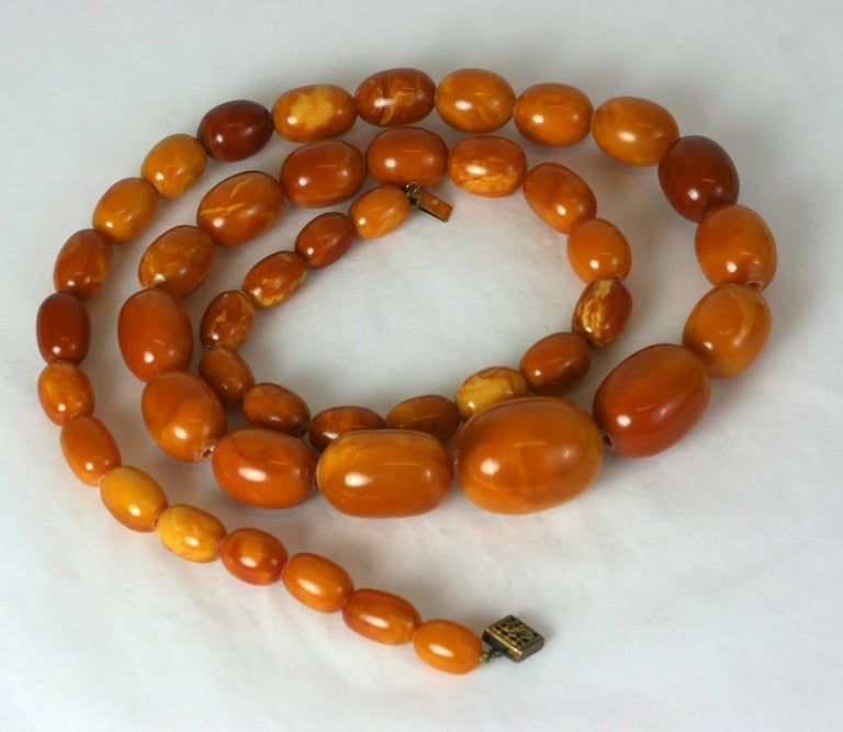 Art Deco Graduated Amber Beads at 1stDibs | amber beads for sale