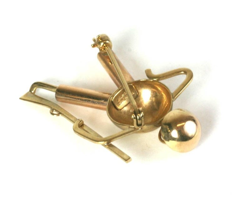 Retro Soldier Boy Brooch For Sale at 1stDibs