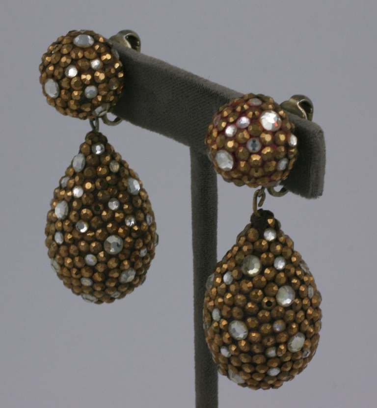 Arpad Copper Pave Earrings at 1stDibs
