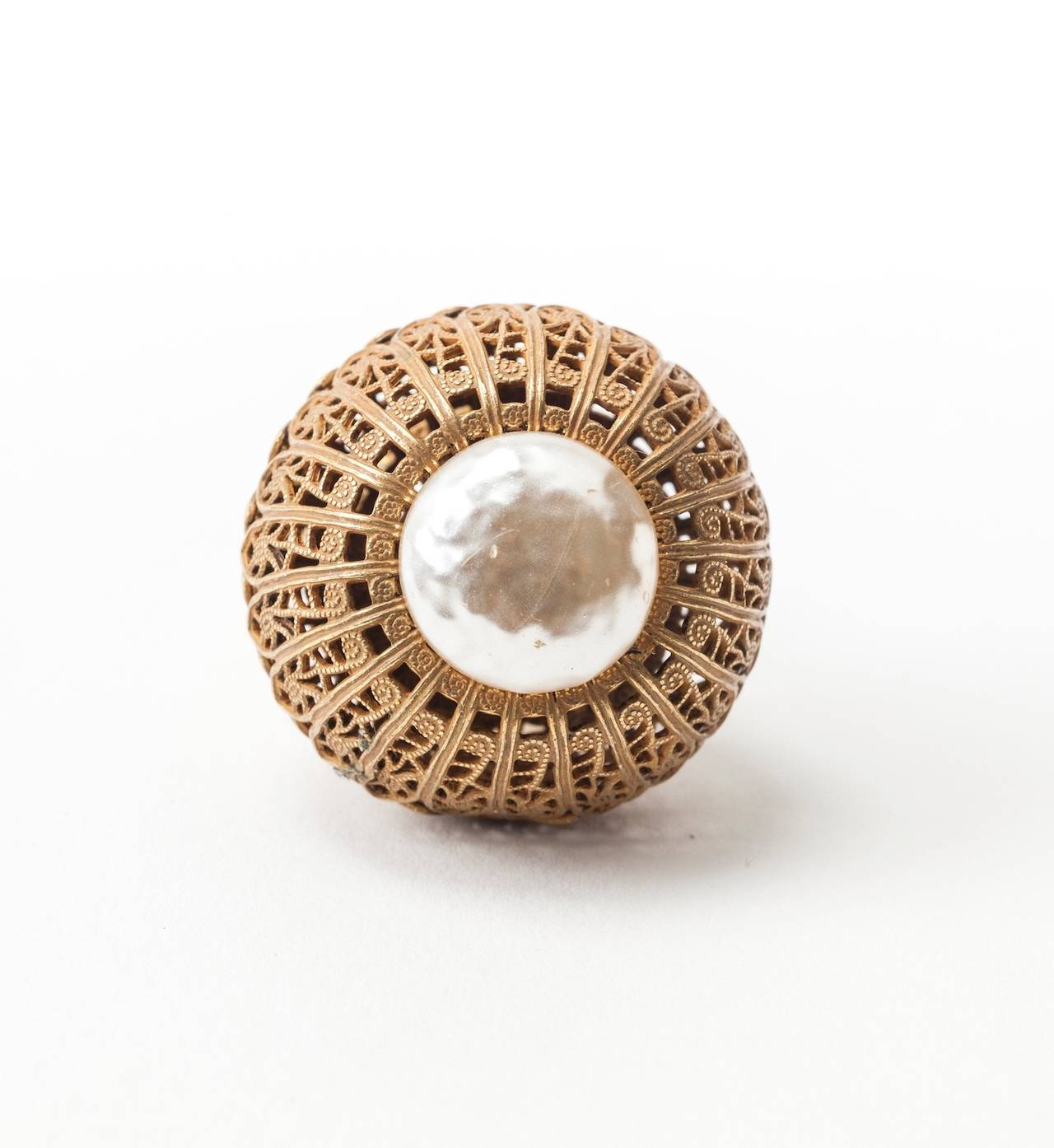 Miriam Haskell Dome Cocktail Ring at 1stDibs | miriam haskell ring
