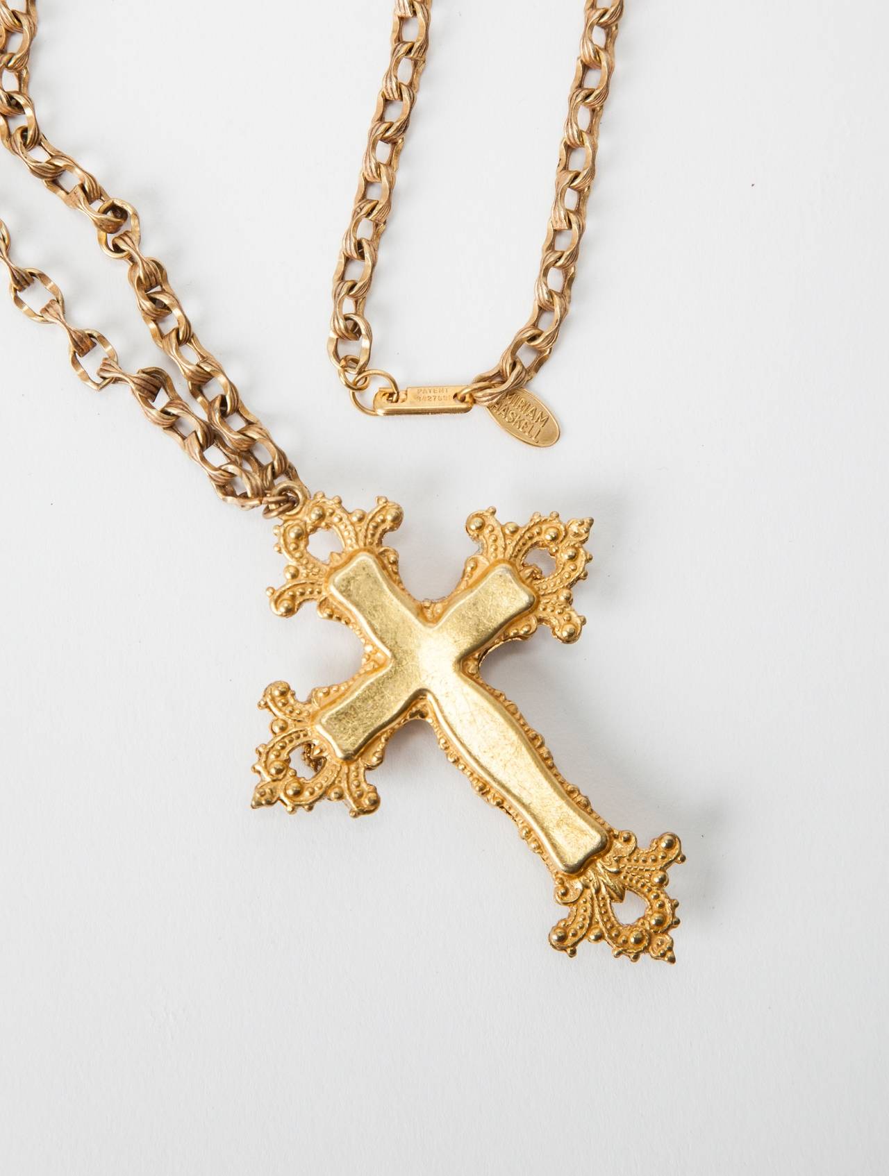 Miriam Haskell Byzantine Cruciform Necklace at 1stDibs