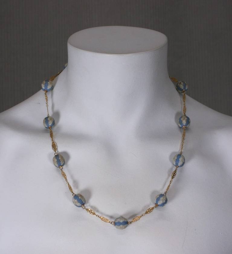 Antique Wedgewood Beads Necklace at 1stDibs | wedgewood pendants