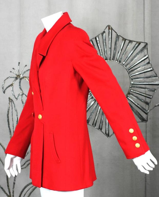Chanel Red Cashmere Jacket at 1stDibs | chanel red jacket
