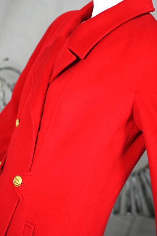 Chanel Red Cashmere Jacket at 1stDibs | chanel red jacket