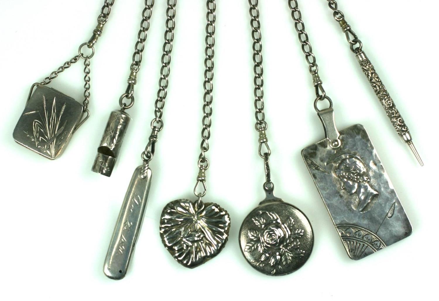 Lovely Victorian Sterling Chatelaine For Sale at 1stdibs