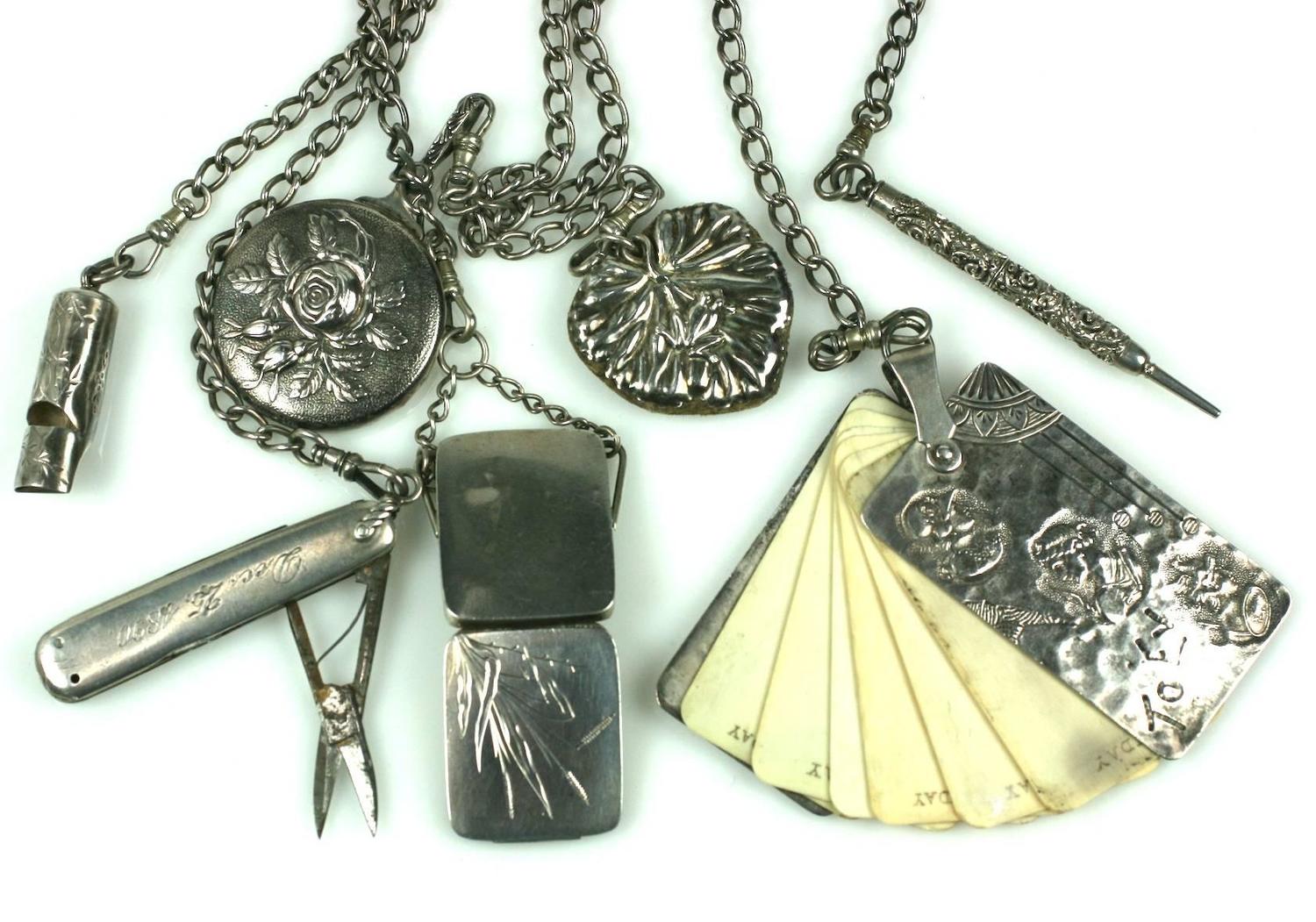Lovely Victorian Sterling Chatelaine For Sale at 1stdibs