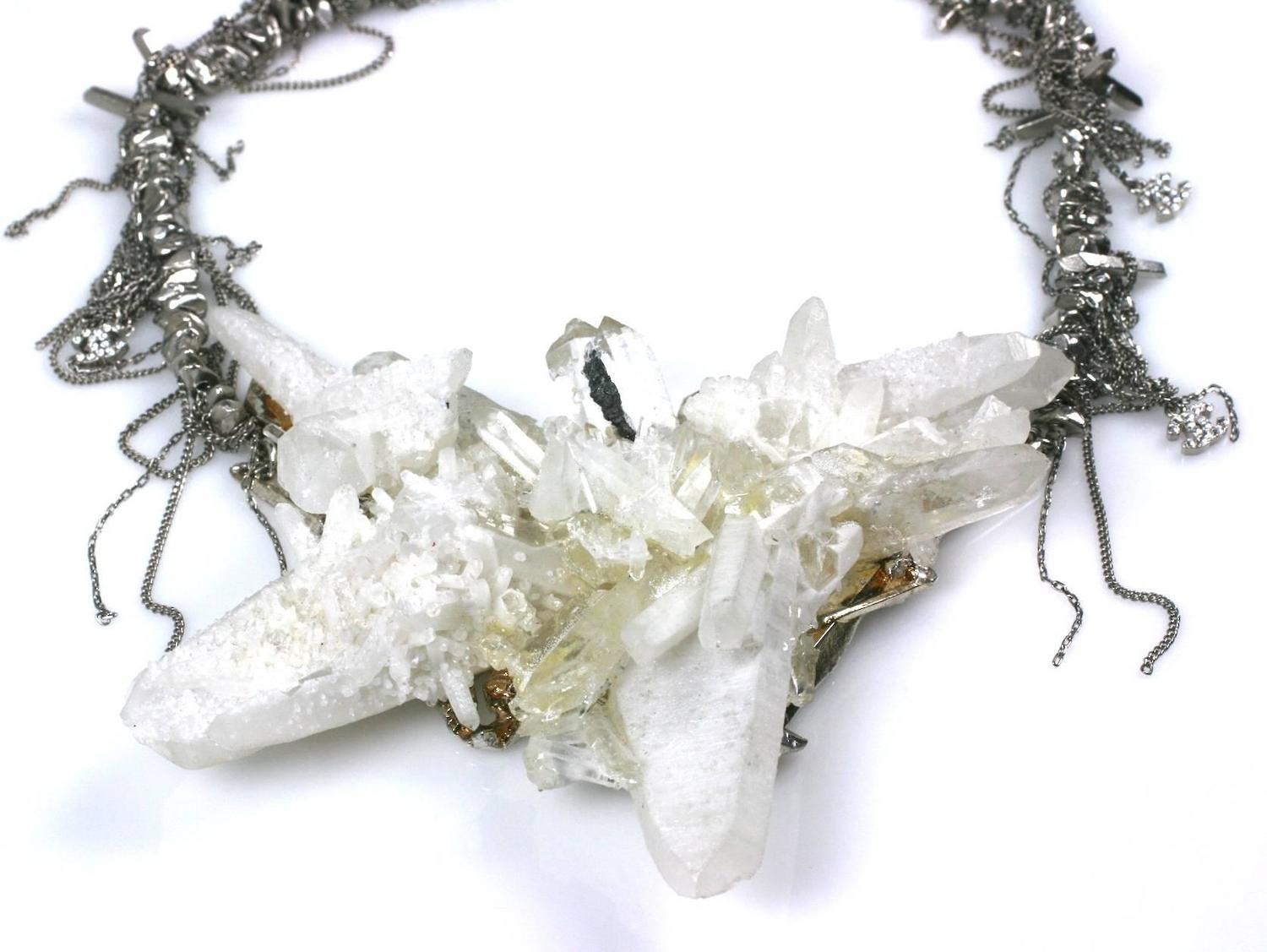 Chanel Rock Crystal Runway "Ice" Necklace Fall 2010 For Sale at 1stdibs