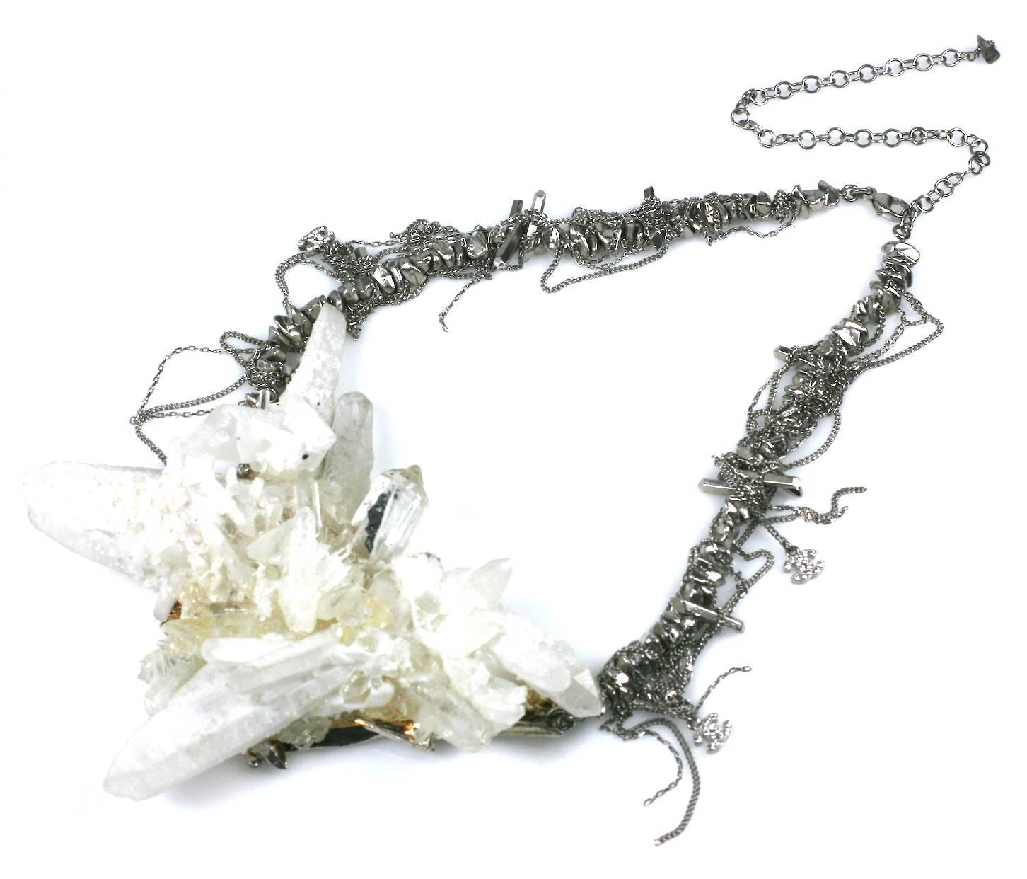 Chanel Rock Crystal Runway "Ice" Necklace Fall 2010 For Sale at 1stdibs