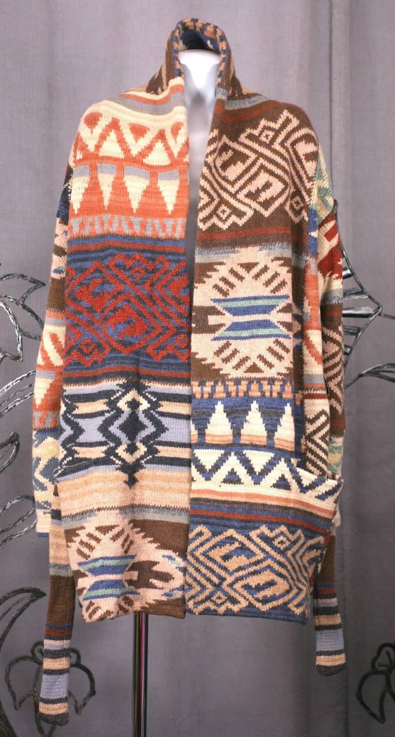 Hand Knit Navajo Patterned Sweater, Ralph Lauren at 1stdibs
