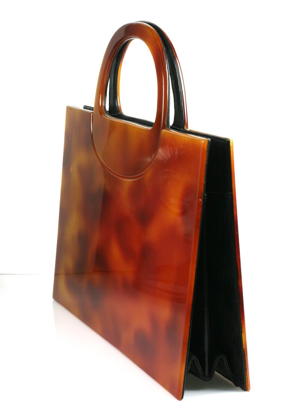 Tortoise Bakelite Attache Case by Tano at 1stDibs | tortoise handbag