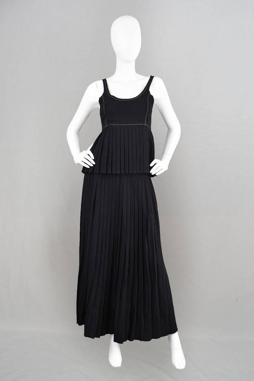 1970s Bill Gibb Vintage Three Piece Pleated Skirt Suit with Embroidered ...