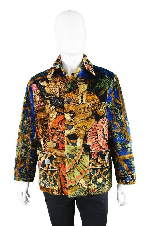 Incredible Men's Mark and Syrie Vintage Carpet Coat, c.1985 at 1stDibs ...