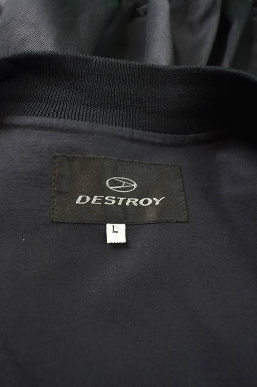 John Richmond Destroy Political Punk Applique Mens Satin Bomber Jacket ...