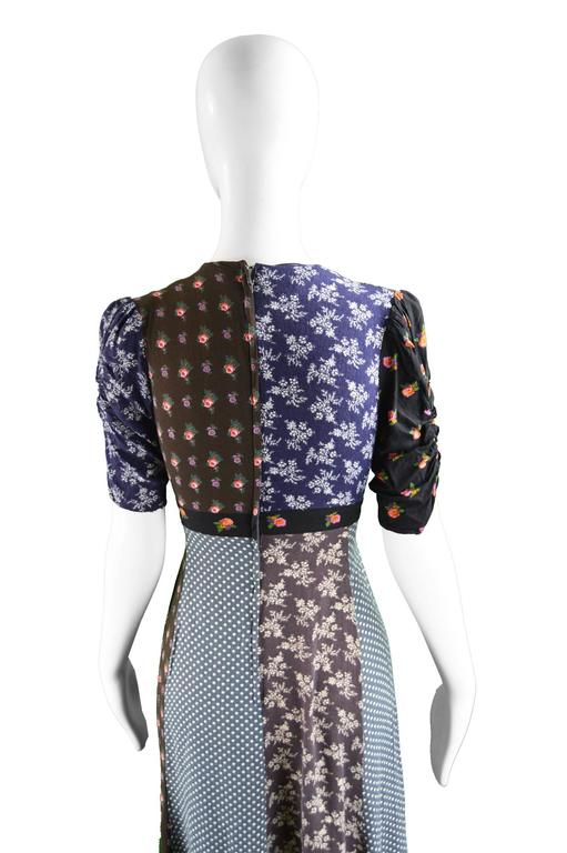 Lee Bender for Bus Stop Vintage Floral Patchwork Maxi Dress, 1970s For ...