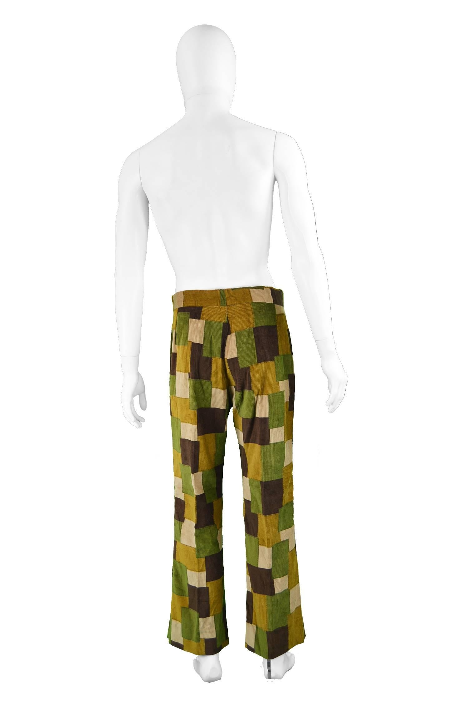 John Stephen of Carnaby Street Men's Patchwork Corduroy Flared Pants ...