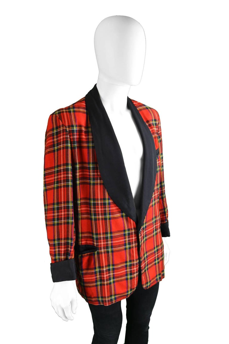 Vintage Men's Tartan Plaid Checked Drape Jacket by Joseph Horne, 1960s ...