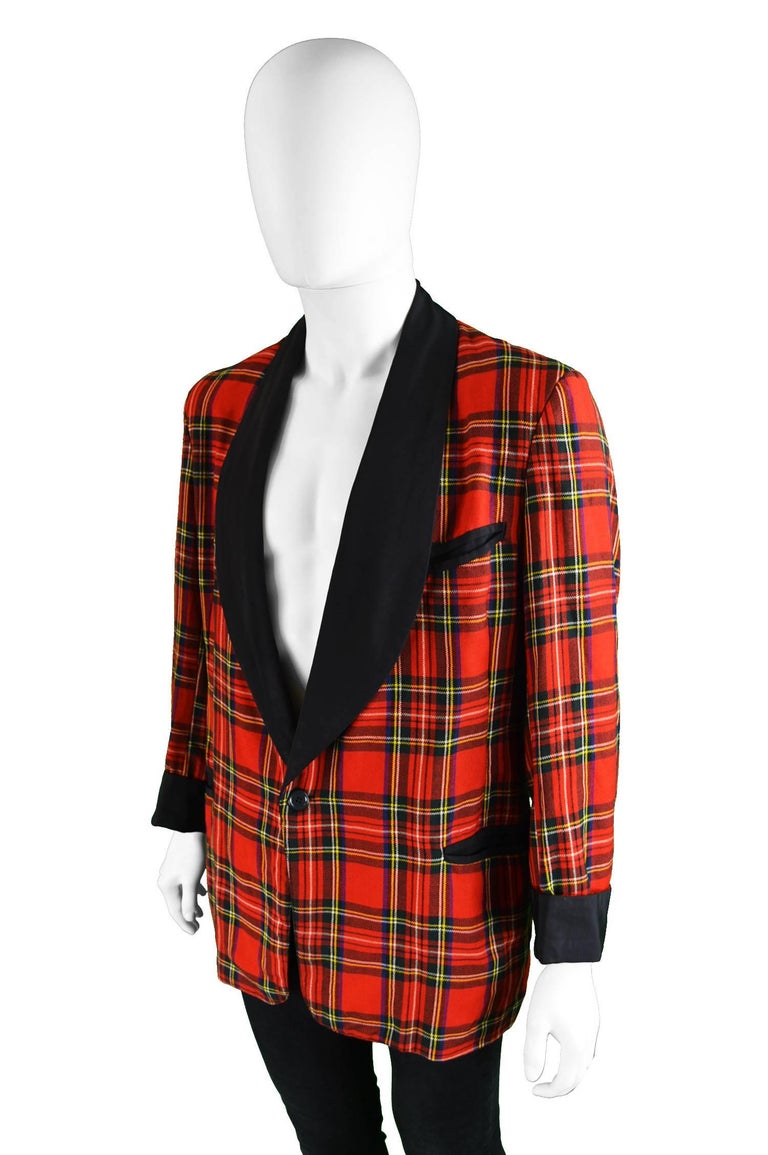 Vintage Men's Tartan Plaid Checked Drape Jacket by Joseph Horne, 1960s ...