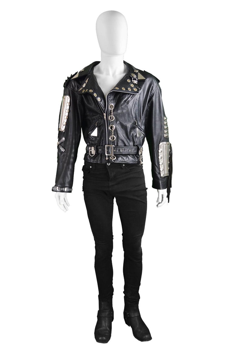 Kim Hadleigh Designs Vintage Men's Armor Plated Leather Jacket, 1980s ...