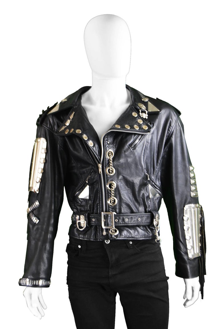 Kim Hadleigh Designs Vintage Men's Armor Plated Leather Jacket, 1980s ...