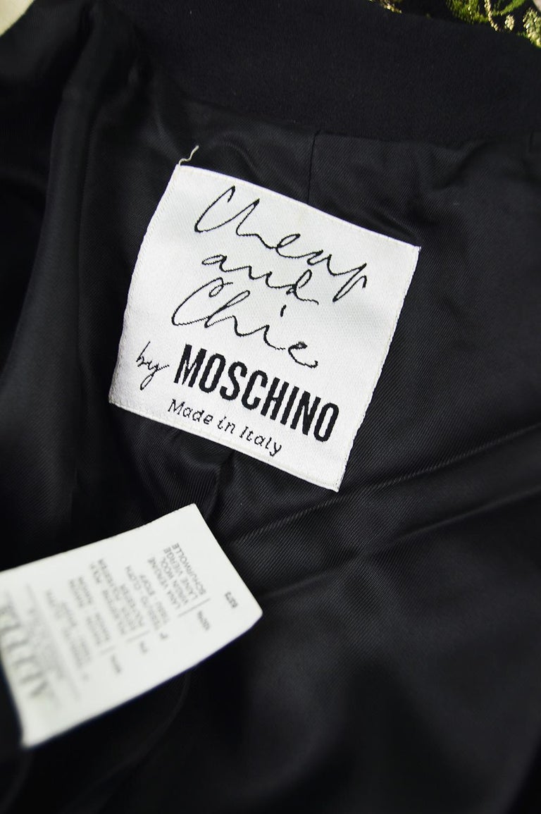 Moschino Vintage Floral Tapestry Brocade Rococo Style Women's Jacket ...