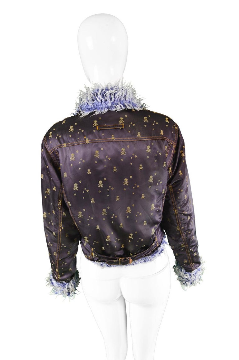 Jean Paul Gaultier Vintage Skull and Crossbones Satin Jacquard and Faux ...