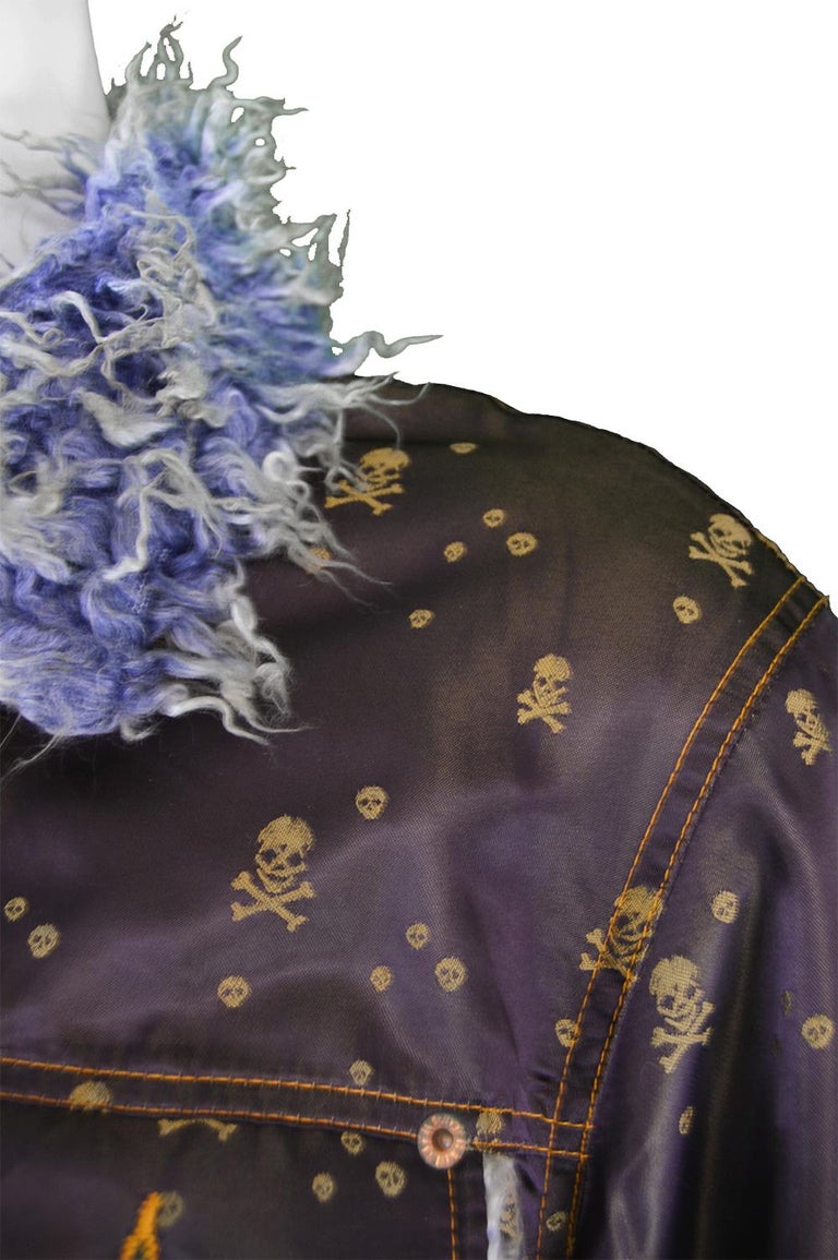 Jean Paul Gaultier Vintage Skull and Crossbones Satin Jacquard and Faux ...