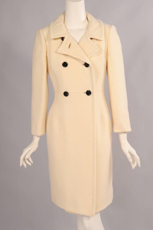 1960's Bonwit Teller Cream Wool Coat at 1stDibs